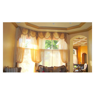 Traditional Swags and panels - Traditional - Living Room - Miami - by ...
