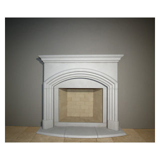 Transitional Fireplace Mantel Styles - Transitional - Living Room ...