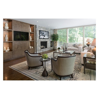 Transitional Interior in Greenwich, CT - Transitional - Living Room ...
