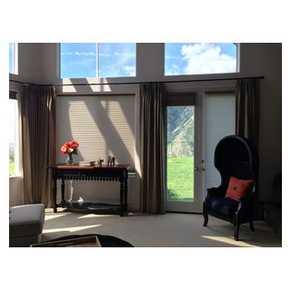 Transitional Window Treatments - Transitional - Living Room - Los ...