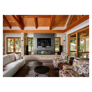 Travis Peak - Rustic - Living Room - Austin - by Showcase Builders | Houzz