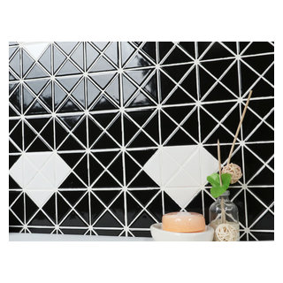 Triangular Diamond Pattern Porcelain Mosaic Tile, Wall decor - Moderne ...
