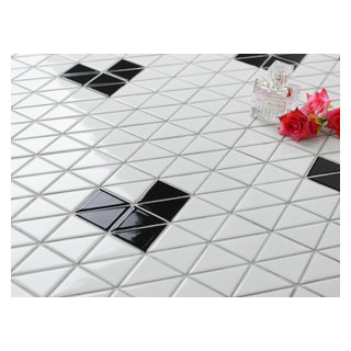 Triangular Heart Shape Pattern Porcelain Mosaic Tile, Floor design ...