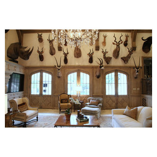 Trophy Room and Fun Kitchen - Traditional - Living Room - Dallas - by ...