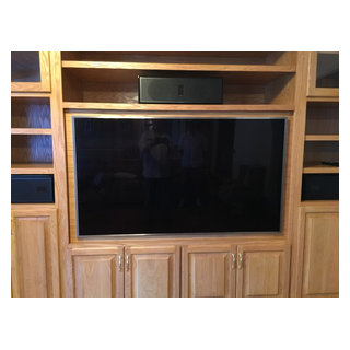 TV Panel - Arm mounted to wall or mounting panel behind TV panel ...