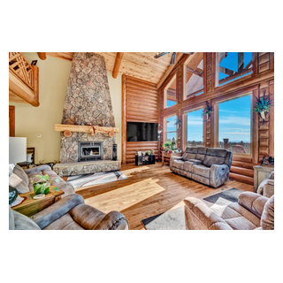 Two-Story Vaulted Great Room - Rustic - Living Room - Other - by Phases ...