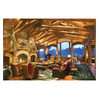 TYL Ranch - Rustic - Living Room - Denver - by Gunson Custom Mountain ...
