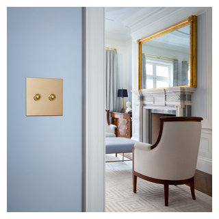 Unlacquered brass light switch - Traditional - Living Room - New York ...
