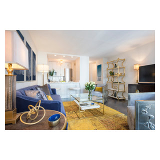 Upper East Side Mid-Century Modern Design - Midcentury - Living Room ...