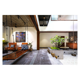 Urban Courtyard House - Tropical - Living Room - Chennai - by Studio ...