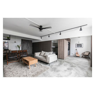 Utilitarian Apartment - Industrial - Living Room - Singapore - by The ...