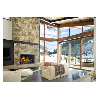 Vail Reclaimed Alpine Modern - Modern - Living Room - Denver - by Suman ...