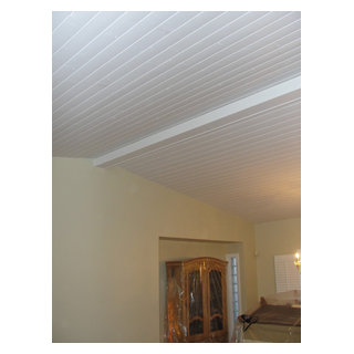 Vaulted ceiling 1x6 tongue and groove - Traditional - Living Room ...