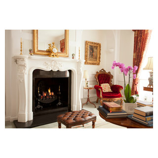 Versaille white marble fireplace - Traditional - Living Room - London ...