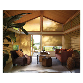 Vignette Modern Roman Shades in India Silk - Traditional - Living Room ...