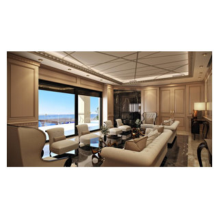 Villa Interior Design Rendering: a Stunning Living Room by ArchiCGI ...