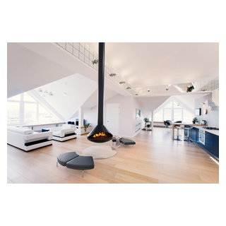 VITA Fireplaces AIDAN Single-Sided | Suspended Fireplace - Contemporary ...