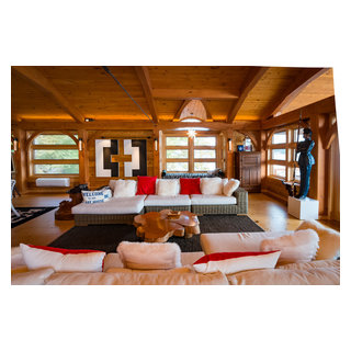 Western Red Cedar Paneling - Rustic - Living Room - Newark - by Buffalo ...