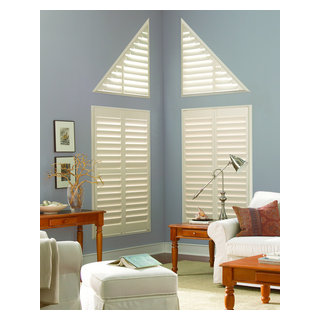 Window Covering Ideas for living room windows - Eclectic - Living Room ...