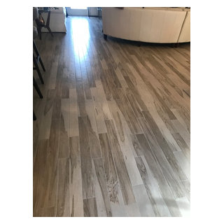 Wood Tile Floor - Beach Style - Living Room - Miami - by Act 1 Flooring ...