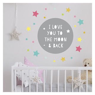 Paper Riot Co. || To The Moon and Back Wall Decal Design - Traditional ...