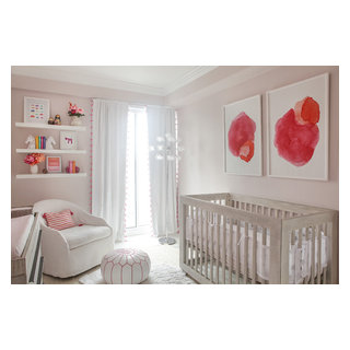 White and Pink Nursery - Transitional - Nursery - New York - by ...