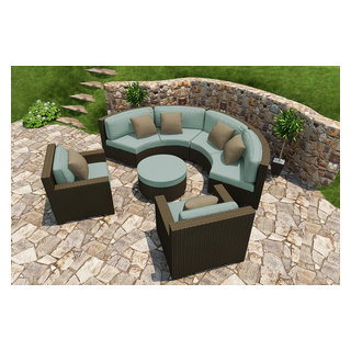 5 Piece Hampton Radius Sectional Set by Forever Patio - Contemporain ...
