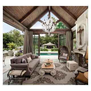 A French country cottage in Montecito - Traditional - Patio - Santa ...