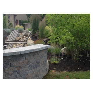 A New Outdoor Dining, Kitchen, Water Feature in Augusta - Contemporary ...