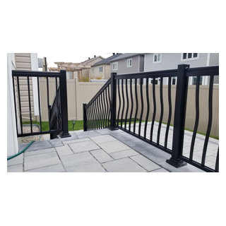 Aluminum Railing on Interlock Patios - Modern - Patio - Ottawa - by ...