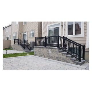Aluminum Railing on Interlock Patios - Minimalistisch - Patio - Ottawa ...