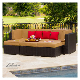 Avery Island 3-Person Patio Sectional Set - Modern - Patio - New ...