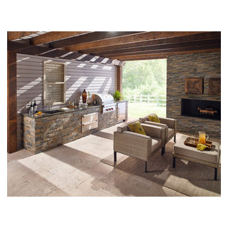 Babylon Gray + Tuscany Beige + Rustic Gold - Rustic - Patio - Orange ...