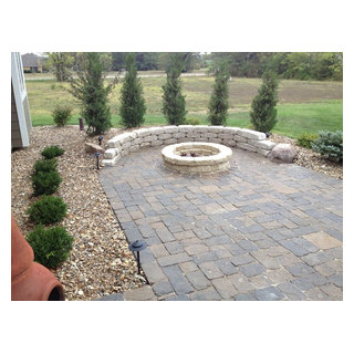 Back Yard patio and fire pit - Traditional - Patio - Kansas City - by ...