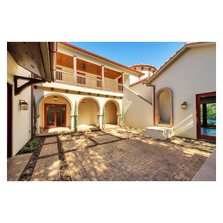 Balcony overlooking Side Courtyard - Mediterranean - Patio - Dallas ...