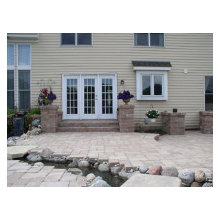 Belgard Patio with Custom Water Feature - Modern - Patio - DC Metro ...