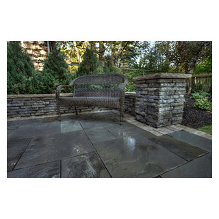 Blue Stone Paver Patio - Midcentury - Patio - Detroit - by Todd's ...
