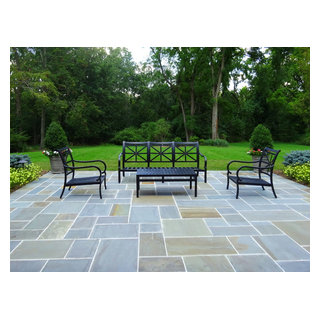 Bluestone Patio and Fire Pit - Traditional - Patio - New York - by ...