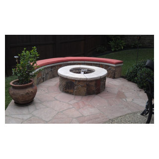 BMR Pool and Patio Fire Pit - Rustic - Patio - Dallas - by BMR Pool and ...