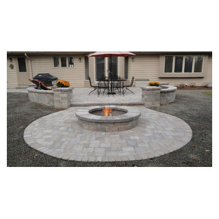 Brick Patio & Fire Pit - Patio - Milwaukee - by Integrity Landscape ...