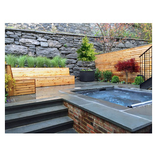 Brooklyn Heights Bluestone Patio Garden Design - Spa, Fencing ...
