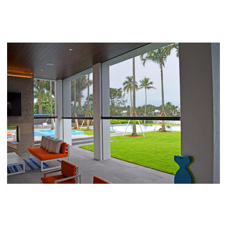 Built in Titan Screens stacked with Nautilus Roll Shutters - Modern ...