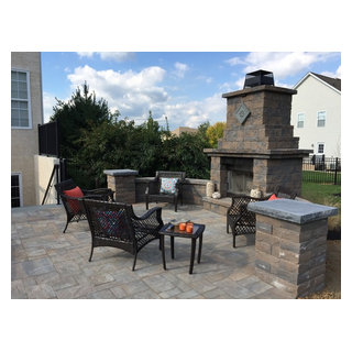 Cambridge Outdoor Fireplace and Paver Patio - Traditional - Patio ...
