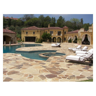Cambridge Sandstone Paving - Traditional - Patio - Los Angeles - by KGO ...