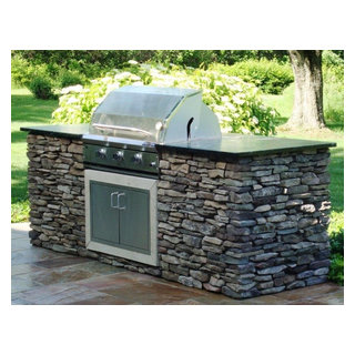 Cape Cod Natural Stone Veneer Outdoor Grill - Traditional - Patio ...