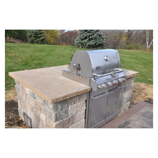 Chestnut Limestone Grill Surround - Patio - Other - by Madison Block ...