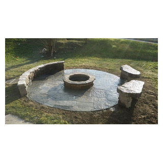 Cigar House Fire Pit - Farmhouse - Patio - New York - by Steve's Lawn ...