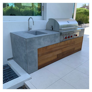 Concrete BBQ Surround - Modern - Patio - Other - by User | Houzz