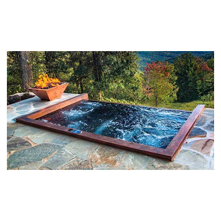 Copper Infinity Edge/ Waterfall Spa - Rustic - Pool - Denver - by ...