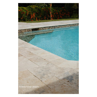 Country Classic Travertine Pavers - Patio Pavers - Traditional - Pool ...